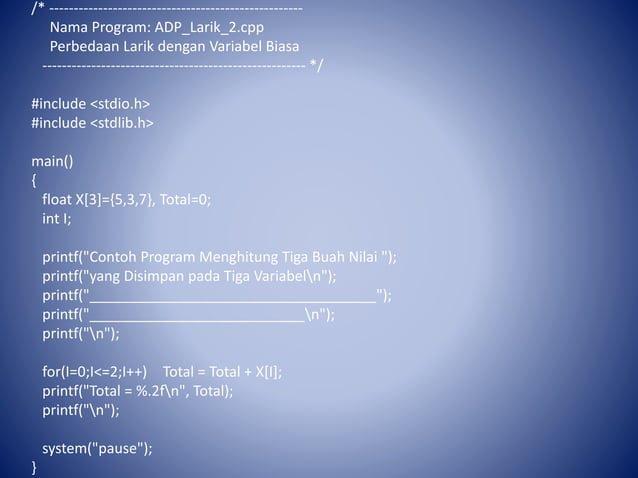 6 adp array (larik) - copy | PPT