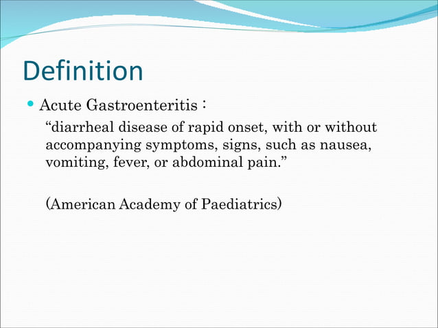 6. Acute Gastroenteritis | PPT