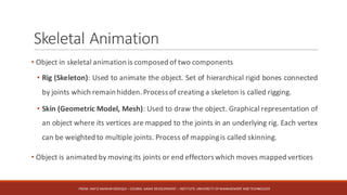 6-Animation in Game (Game Development - UMT Spring 2017/2018) | PPT