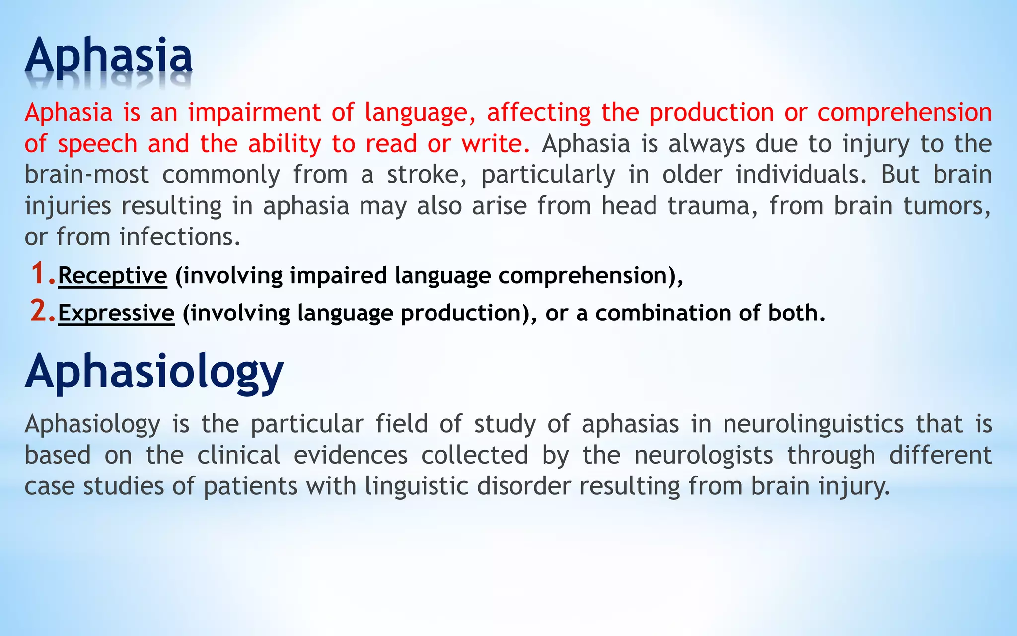 Aphasia | PPTX