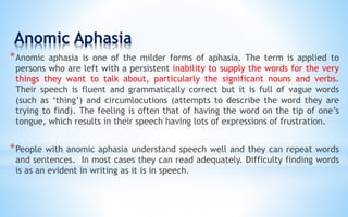 Aphasia | PPTX