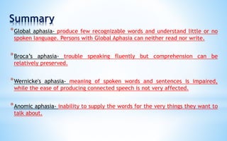 Aphasia | PPTX