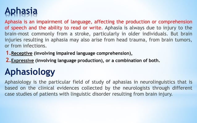 Aphasia | PPTX | Brain and Nervous System Disorders | Diseases and ...