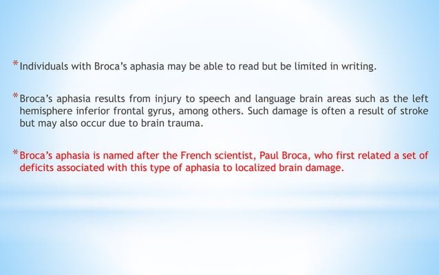 Aphasia | PPTX | Brain and Nervous System Disorders | Diseases and ...