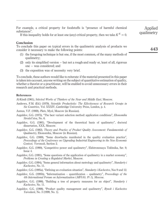 6.applied qualimetry | PDF