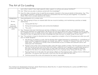 6 art of co leading lesson plan and ub-d | PPT
