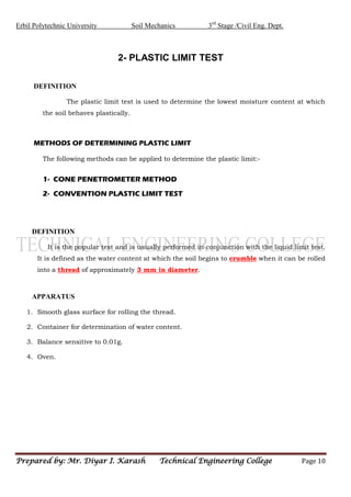 Atterberg Limits test | PDF