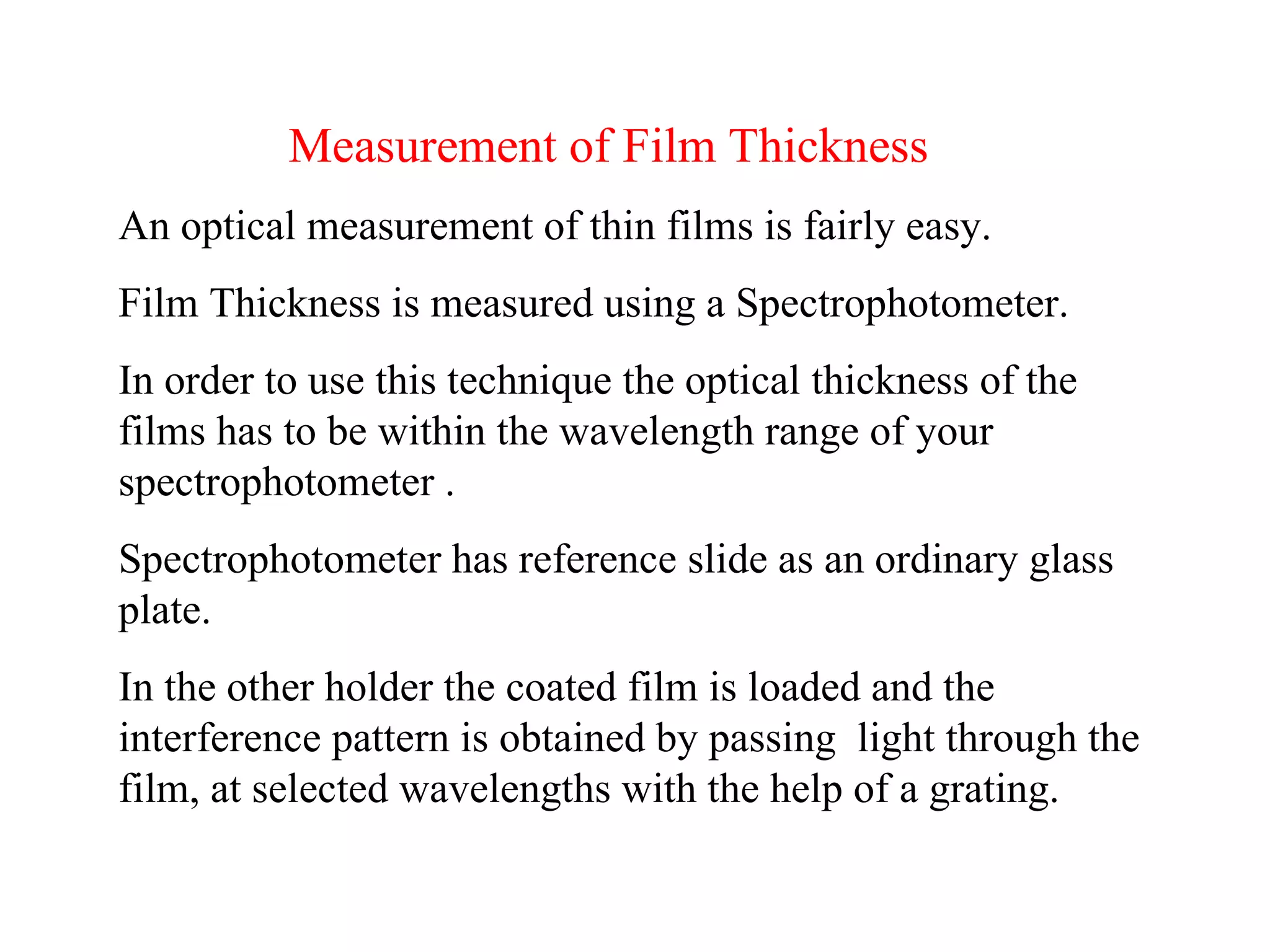 6.b.measurement of film thickness | PPT