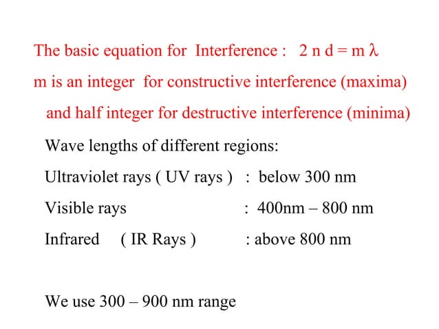 6.b.measurement of film thickness | PPT | Physics | Science