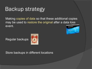 Backup strategy | PPT | Data Storage and Warehousing | Computing