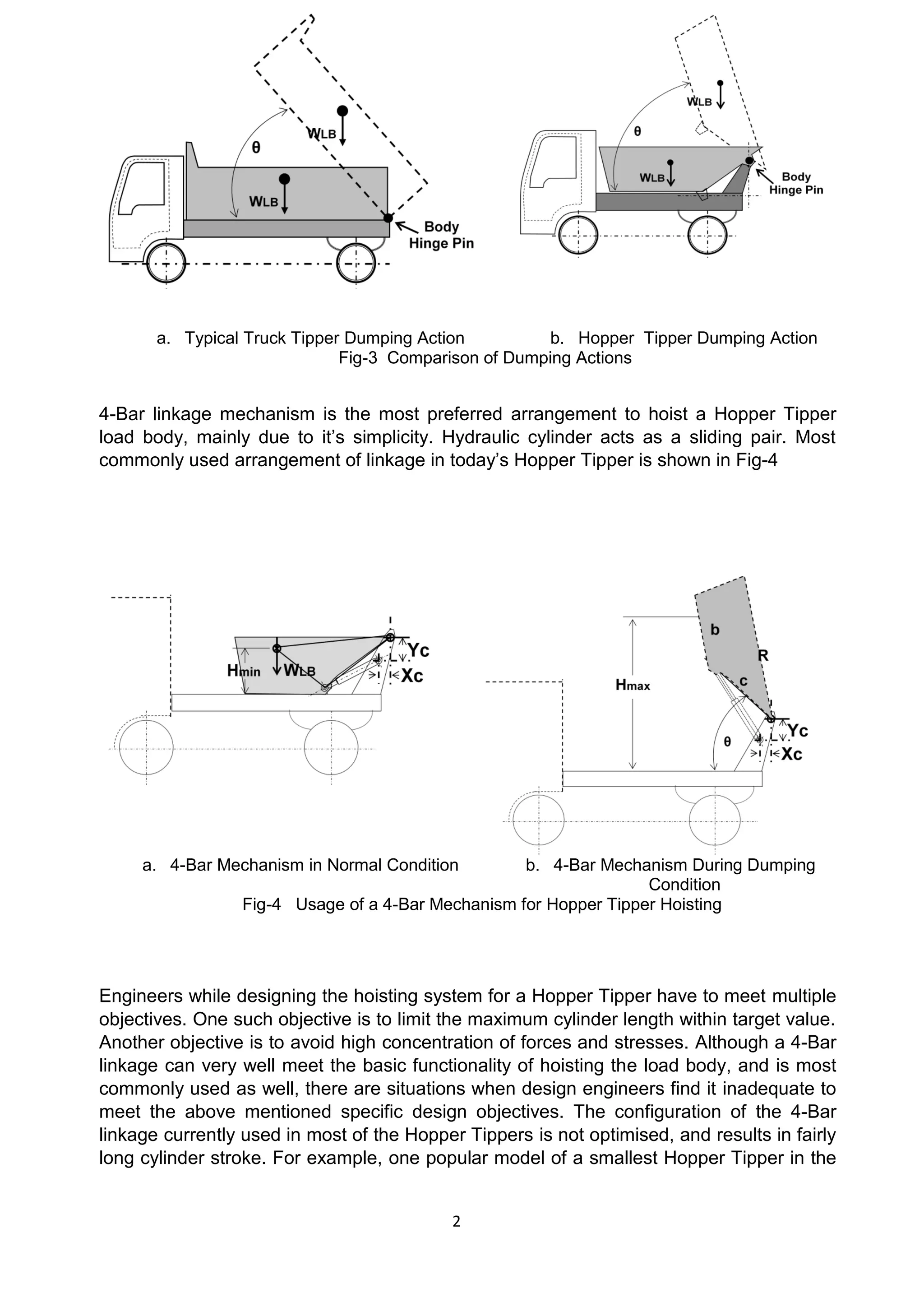6 bar linkage mechanism for hopper tipper hoisting | PDF