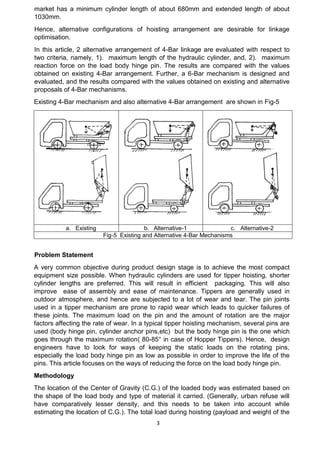 6 bar linkage mechanism for hopper tipper hoisting | PDF