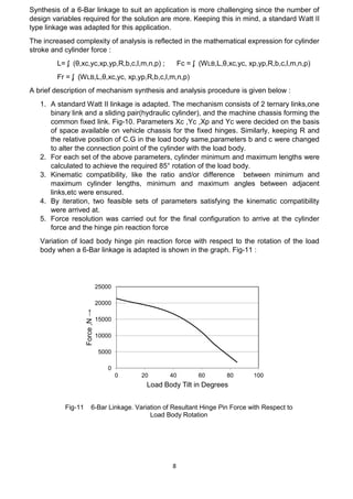 6 bar linkage mechanism for hopper tipper hoisting | PDF