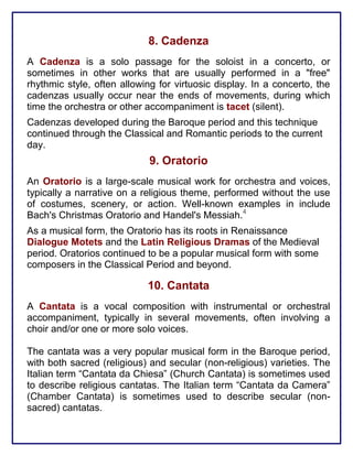 Baroque Musical Terms | PDF