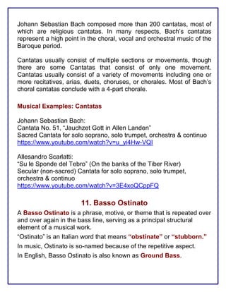 Baroque Musical Terms | PDF