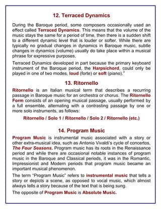 Baroque Musical Terms | PDF