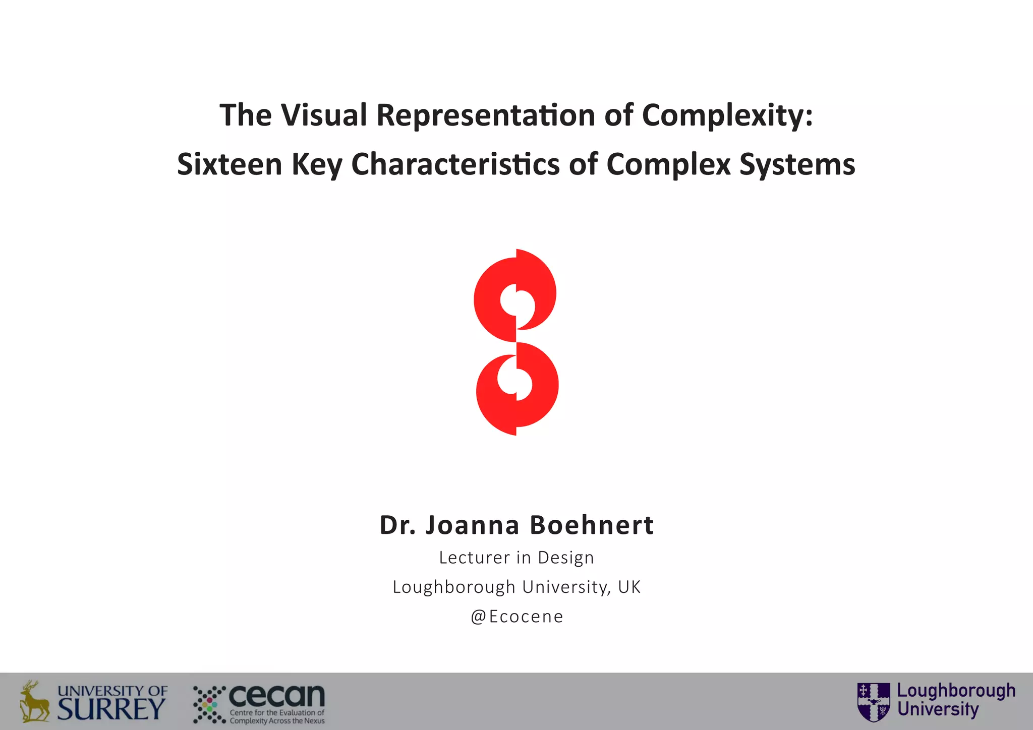 The Visual Representation of Complexity: Sixteen Key Characteristics of ...
