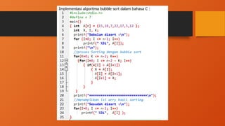 Pengenalan Teknik Pengurutan Bubble Sort | PPTX