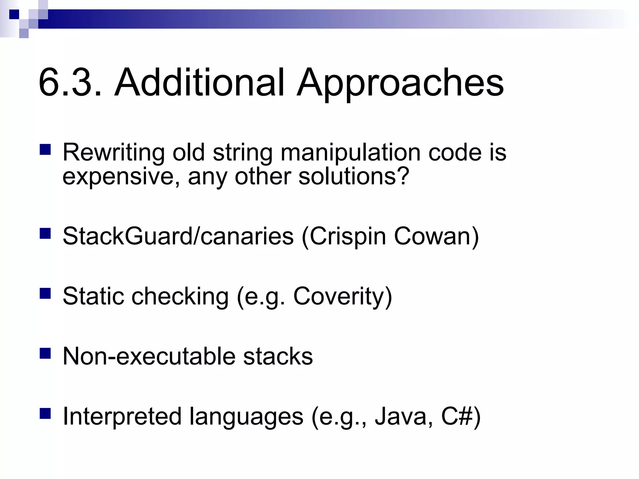 6 buffer overflows | PPT