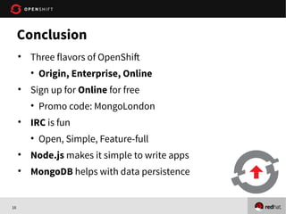 Building Social IRC Bots with Node.js and MongoDB | PPT