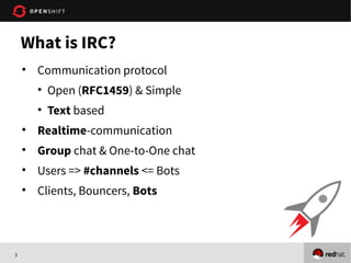 Building Social IRC Bots with Node.js and MongoDB | PPT