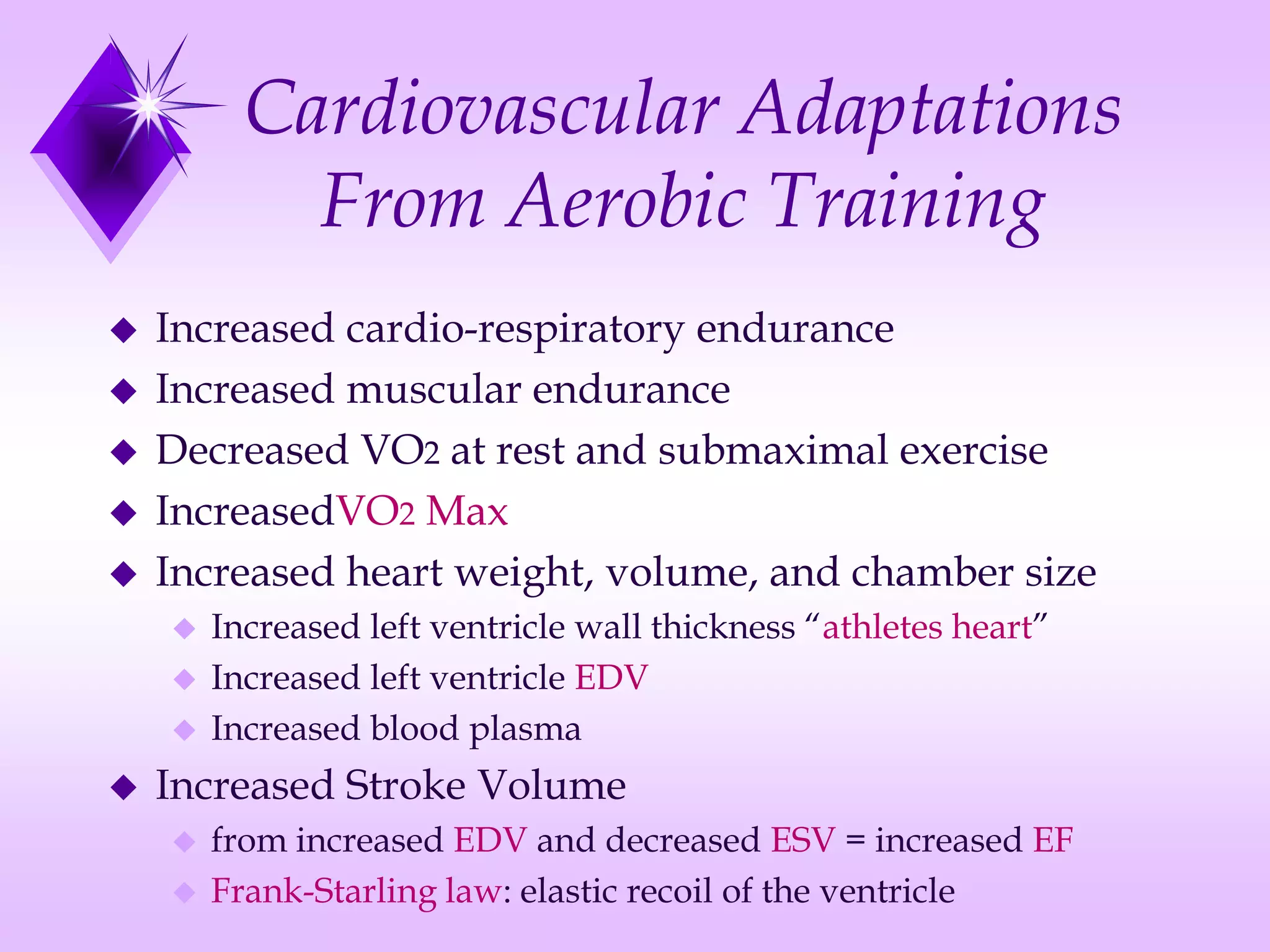 Cardiovascular adaptations to training | PPT