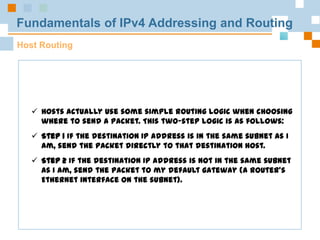 6 ccna (fundamentals of i pv4 addressing and routing) | PPTX