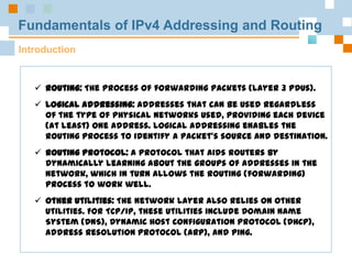 6 ccna (fundamentals of i pv4 addressing and routing) | PPTX