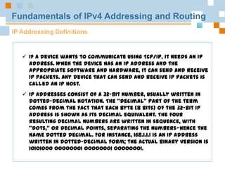 6 ccna (fundamentals of i pv4 addressing and routing) | PPTX