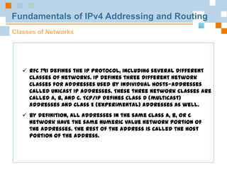 6 ccna (fundamentals of i pv4 addressing and routing) | PPTX