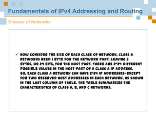6 ccna (fundamentals of i pv4 addressing and routing) | PPTX