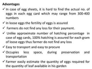 6 chapter steps in silkworm egg production at grainage, egg sheets and ...