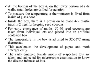 6 chapter steps in silkworm egg production at grainage, egg sheets and ...
