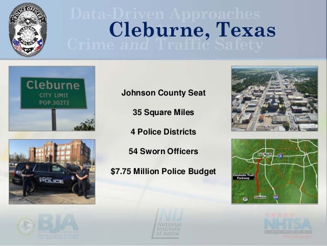 Update on DDACTs, City of Cleburne, Texas