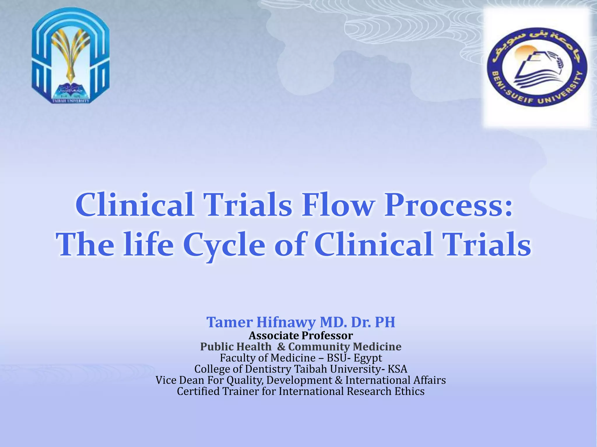 Clinical trials flow process | PPTX