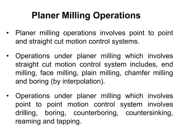 CNC MILLING Operations | PPT