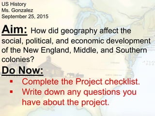 Colonial Regions | PPTX