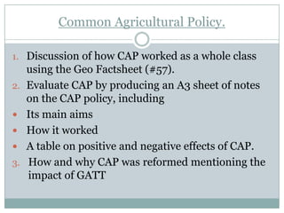 6. common agricultural policy | PPT