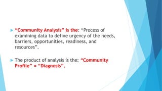 Community diagnosis & management | PPTX