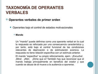 6 CONDUCTA VERBAL - Iniciando El Estudio Del Lenguaje Como Conducta | PPT