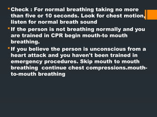 Cardio Pulmonary Resuscitation - CPR Demonstration | PPTX