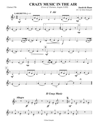 Crazy Music in the Air - Jacob de Haan - Set of Clarinets | PDF