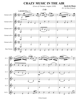 Crazy Music in the Air - Jacob de Haan - Set of Clarinets | PDF