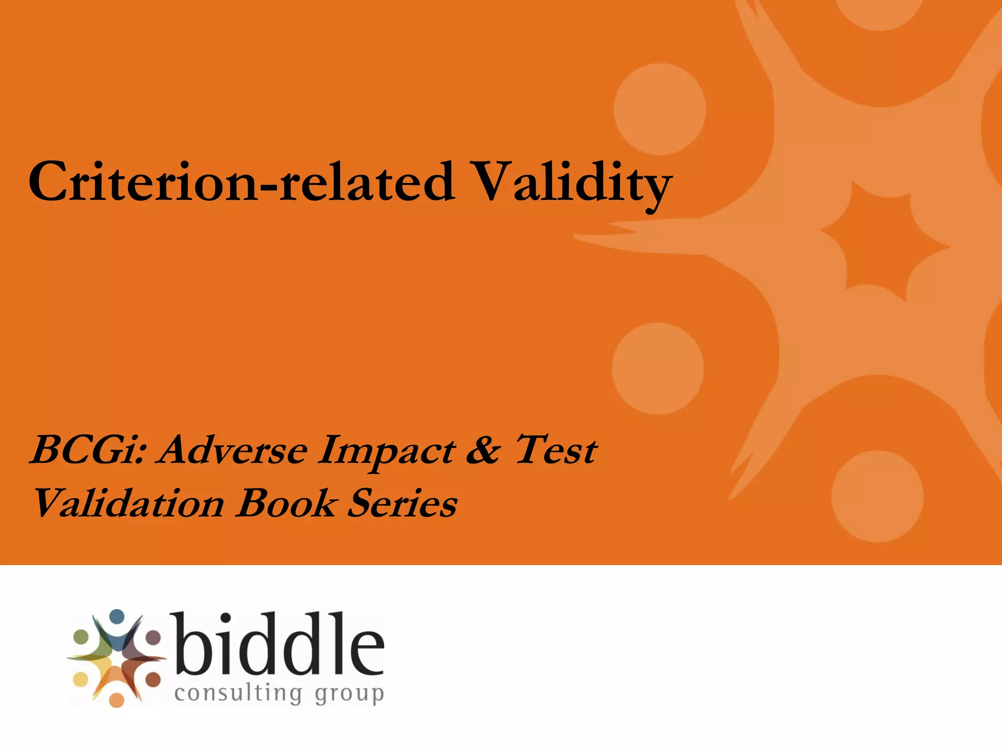 Criterion-related Validity (Overview) | PPT