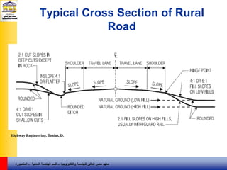 6-Cross Section Elements ( Transportation and Traffic Engineering Dr. Sheriff El-Badawy ) | PDF