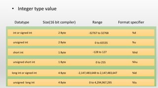 What is Data Types and Functions? | PPT