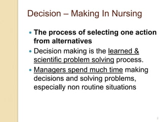 Decision Making procedure in clinical practice | PPT