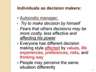 Decision Making procedure in clinical practice | PPT