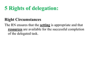 Basics of Delegation in Nursing & Healthcare | PDF