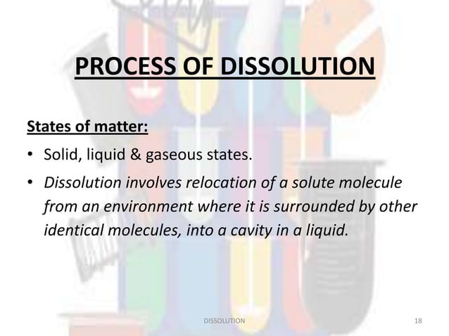 Dissolution | PPTX | Chemistry | Science